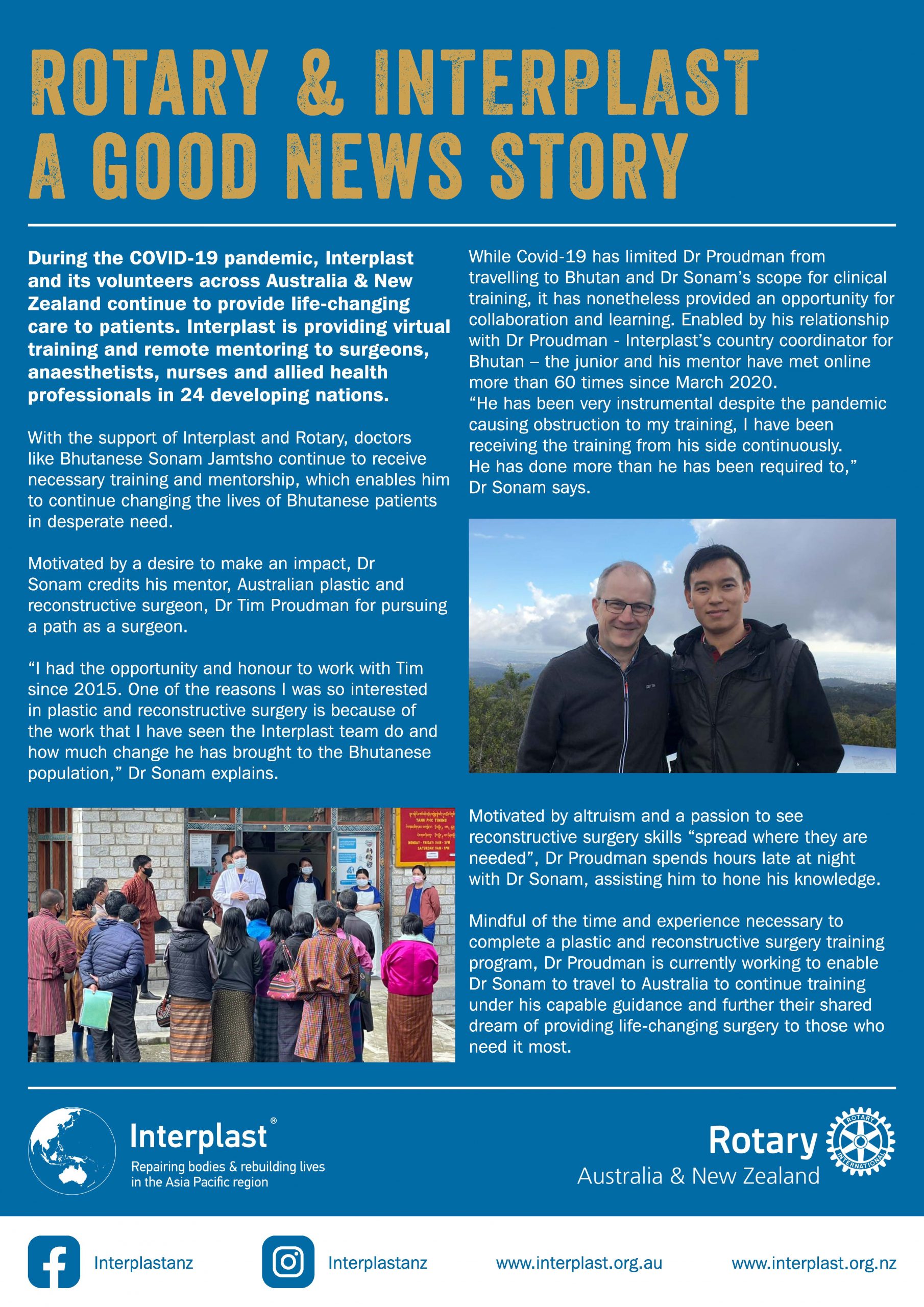 Dr Sonam Jamtsho & Dr Tim Proudman | Interplast Australia & New Zealand
